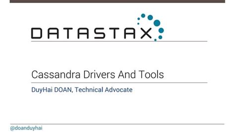 Cassandra Drivers And Tools Pdf