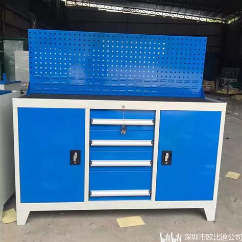 重型车间工具柜 双开门加厚铁皮柜 工厂四层储物刀具 哔哩哔哩