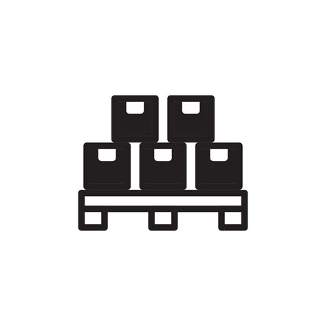 Boxes On A Pallet Icon Eps 10 9502018 Vector Art At Vecteezy