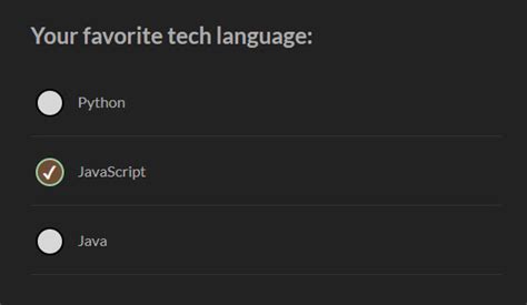 Creating Modern Stylish Radio Buttons With Custom CSS Tick
