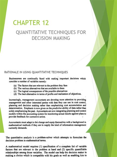 Chapter 12 Quantitative Techniques For Decision Making Pdf Linear Programming Decision Making
