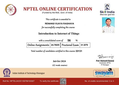 Renangi Vijay Raghava On Linkedin Iot Nptel Swayam Technology Skilldevelopment