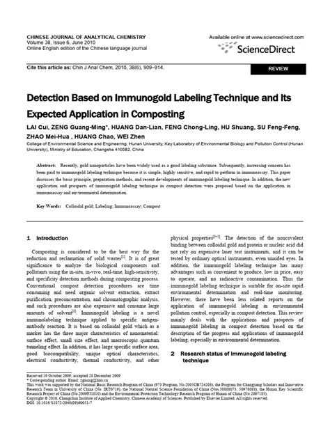 Detection Based On Immunogold Labeling Technique And Its Expected