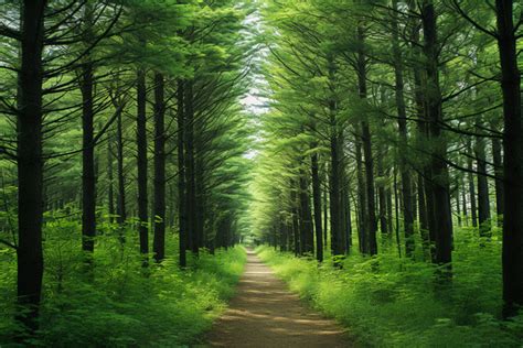 키 큰 나무로 가득 찬 울창한 녹색 숲을 통과하는 길 강원도 국내여행 나무 배경 일러스트 및 사진 무료 다운로드 Pngtree