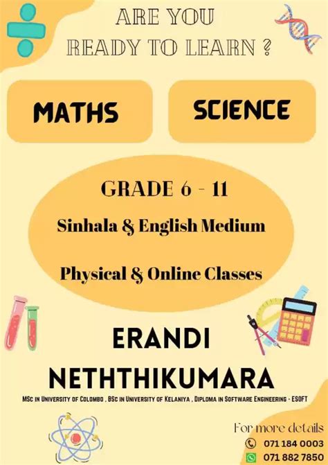 Grade 6 11 Science Maths Ict English Medium Sinhala Medium Local