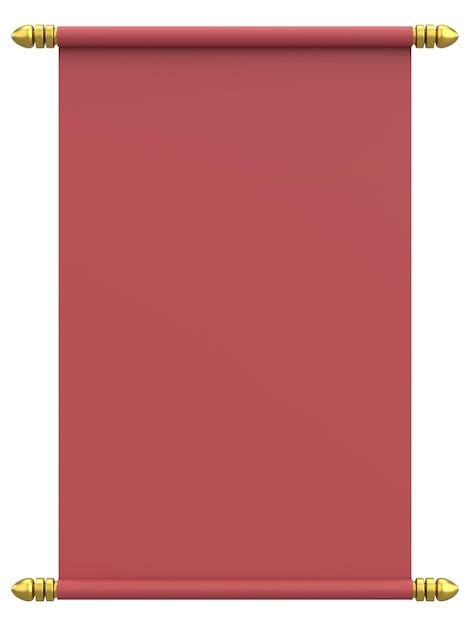 Premium Photo Scroll Paper Text Box 3d Illustration