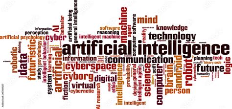 Artificial Intelligence Word Cloud Concept Vector Illustration Stock