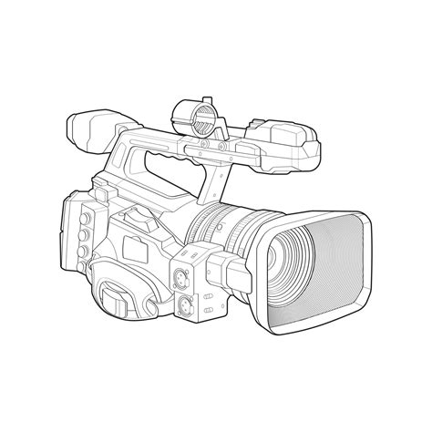 Sketch Of A Video Camera On A White Backgroundra Video Camera Vector Sketch Illustration For
