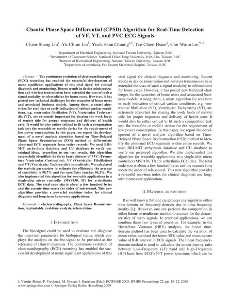 Pdf Chaotic Phase Space Differential Cpsd Algorithm For Real Time Detection Of Vf Vt And