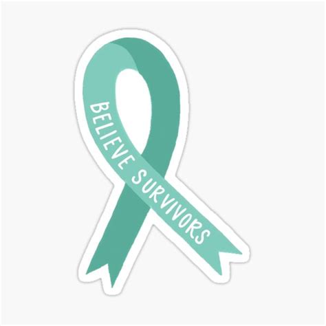 Believe Survivors” Sexual Assault Awareness Ribbon Sticker For Sale By