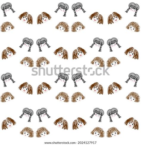 Cartoon Characters Three Cute Girls Stock Illustration 2024127917