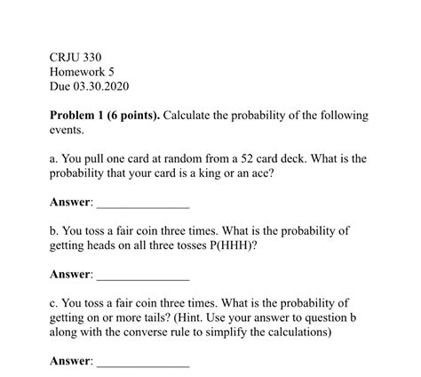 Solved Crju 330 Homework 5 Due 03 30 2020 Problem 1 6