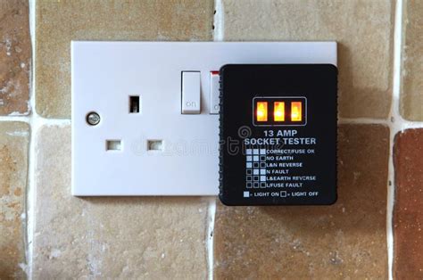 UK Socket Tester Showing Plug Working Correctly Stock Image Image Of Interior England