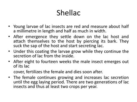 Shellac Powerpoint Slides Learnpick India