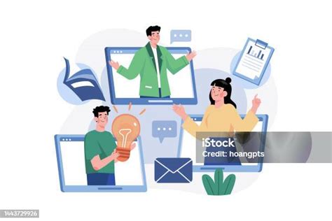 온라인 비즈니스 컨퍼런스 그림 개념입니다 흰색 배경에 격리된 평면 그림 계획에 대한 스톡 벡터 아트 및 기타 이미지 계획 낮 달력 Istock