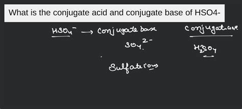 What Is The Conjugate Acid And Conjugate Base Of Hso4 Filo