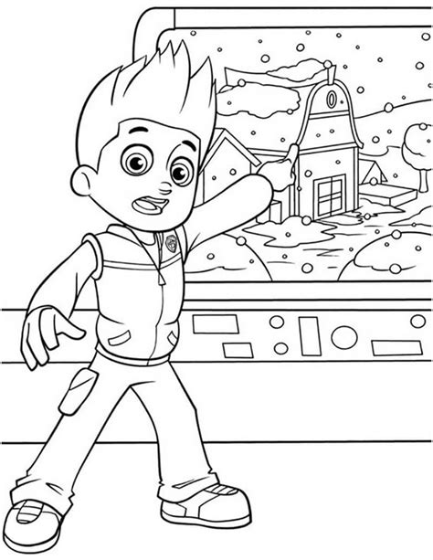 Paw Patrol Coloring Page Ryder