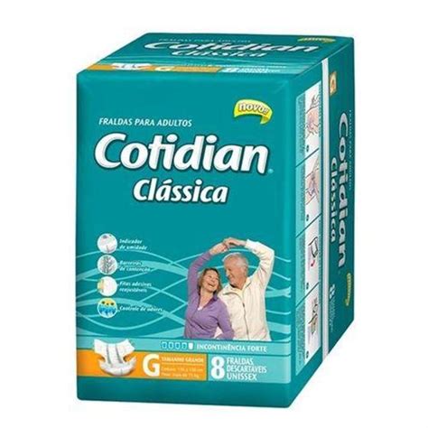 Fralda Cotidian Classica G C8 Cotidian Brasil Fralda Geriátrica