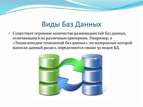 Виды баз данных презентация онлайн