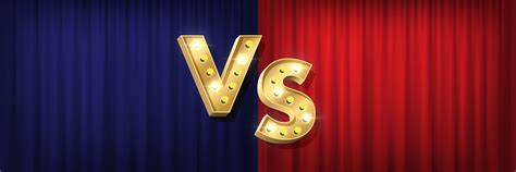 화면 디자인 대 빨간색과 파란색 커튼 배경에 반짝이 전구를 가진 벡터 황금 대 편지 무대에 대한 스톡 벡터 아트 및 기타 이미지 무대 스탠드업 코미디