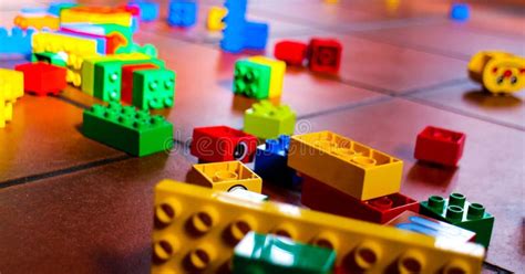 Lego Duplo Bricks On Stone Floor Editorial Photography Image Of