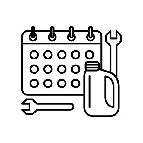 Oil Change Schedule Icon 26267064 Vector Art At Vecteezy