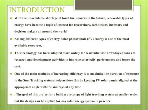 Microcontroller Based Dual Axis Solar Tracker Ppt