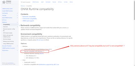 Is There A Version Of Onnxruntime That Is Compatible With Windows 7 · Issue 10749 · Microsoft