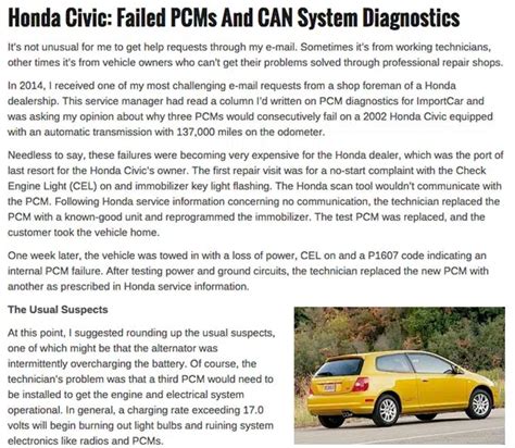 No Start Conditions Addressing No Start Issues Across Hondas