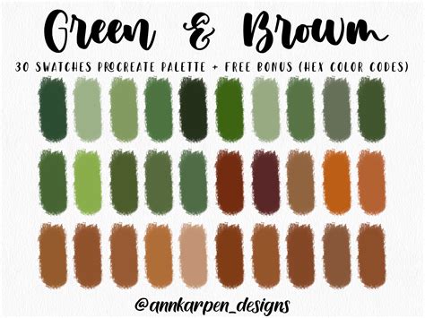 Green And Brown Color Palette