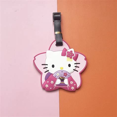 Hello Kitty凱蒂貓卡通行李防丟牌登機牌可愛旅行箱包吊飾吊牌子 蝦皮購物