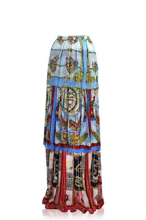 Designer Long Skirt Ruffle Skirt Printed Skirts For Women