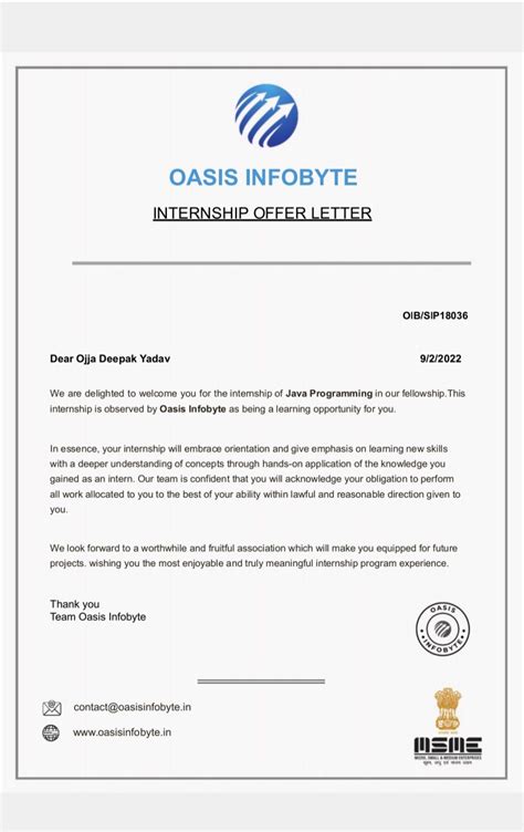 Ojja Deepak Yadav On Linkedin Oasisinfobyte Javaprogramming