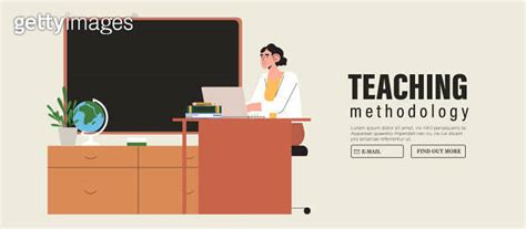 Female Teacher In Classroom Learning Advanced Tranining Or Teaching Methodology Concept