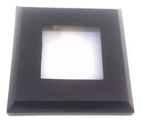 Canopla Nylon Corrimão Quadrada Preta 25 Peças 40x40mm