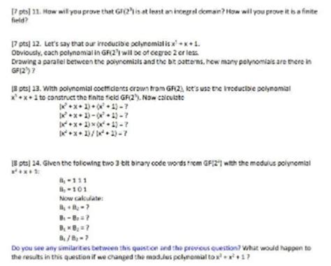 Get Answer Pts If GF P Gives Us A Finite Field With P Elements Transtutors