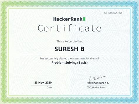 Hackerrank Elearningplatform Suresh B 14 Comments