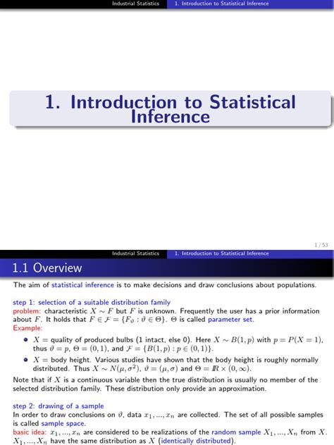 1 Introduction To Statistical Inference Pdf Type I And Type Ii Errors Statistical