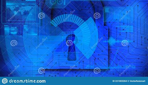 Composition Of Digital Data Processing And Computer Circuit Board Stock Illustration