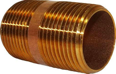 1 X 2 Brass Threaded Nipple Ndl Industries