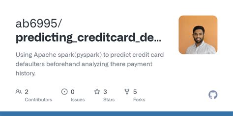 GitHub Ab Predicting Creditcard Defaulters Using Apache Spark Pyspark To Predict Credit