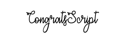 Congratsscript Font