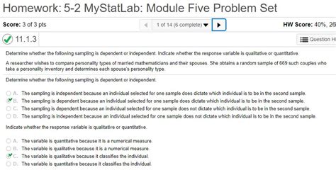 solved homework 5 2 mystatlab module five problem set