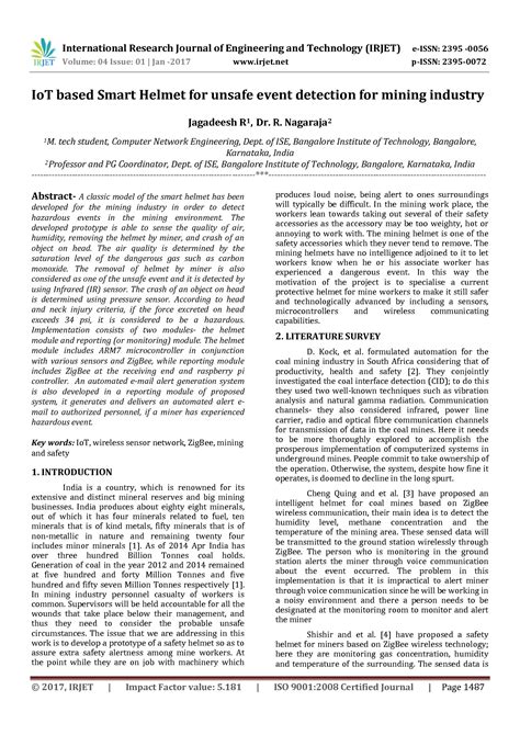 SOLUTION Iot Based Smart Helmet For Unsafe Event Studypool