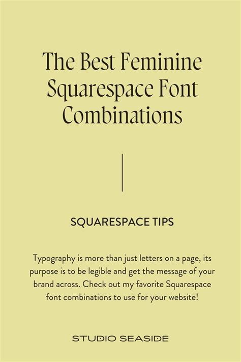Squarespace Font Combinations Artofit