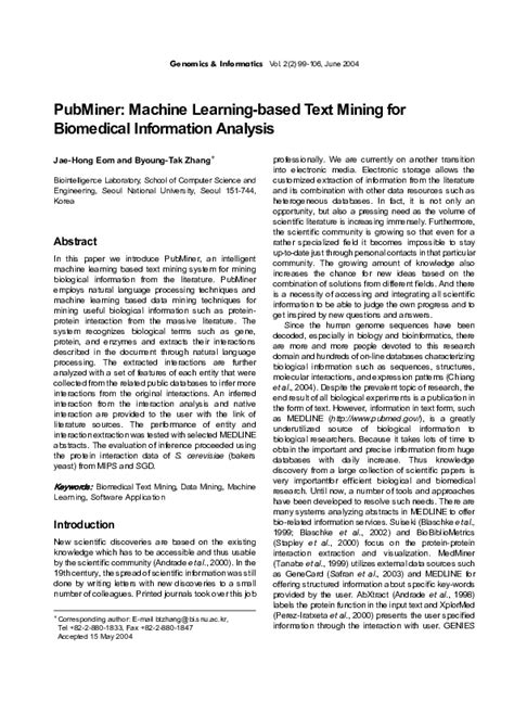 Pdf Pubminer Machine Learning Based Text Mining For Biomedical