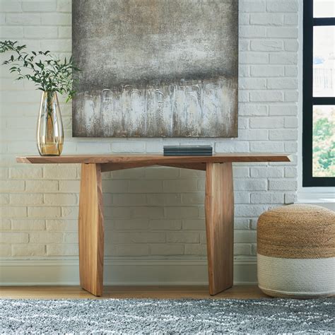 Signature Design By Ashley Holward A4000592 Solid Wood Console Sofa Table Homeworld Furniture