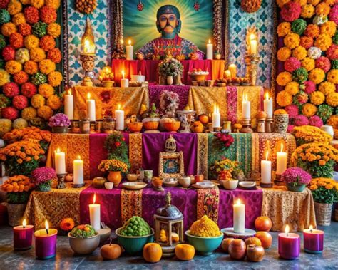 The Patterns Of A Traditional Ofrenda Premium Ai Generated Image