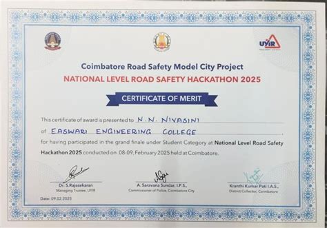 Uyirhackathon2025 Roadsafety Techforgood Machinelearning Nivasini Varman