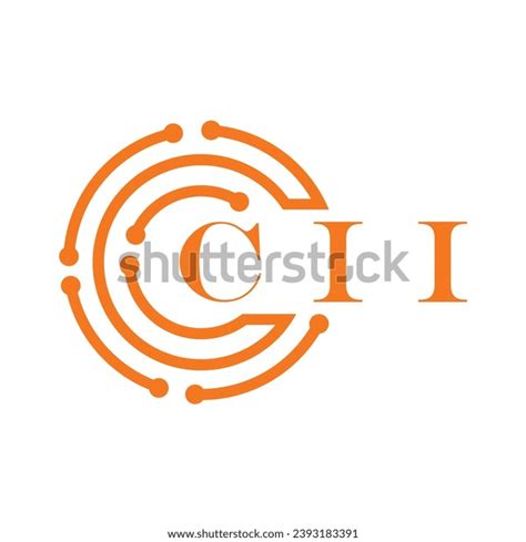 Cii Letter Design Cii Letter Technology Stock Vector Royalty Free